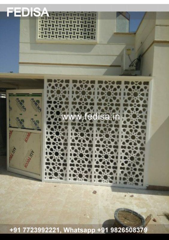 Grc Jali Single Floor House Front Design 3d Modern Villa Sketchup ...