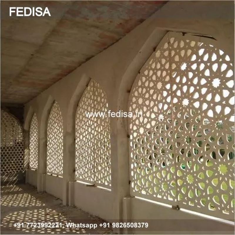 Grc Jali Building Front Design 100 Gaj Villa Design Single Floor Home ...